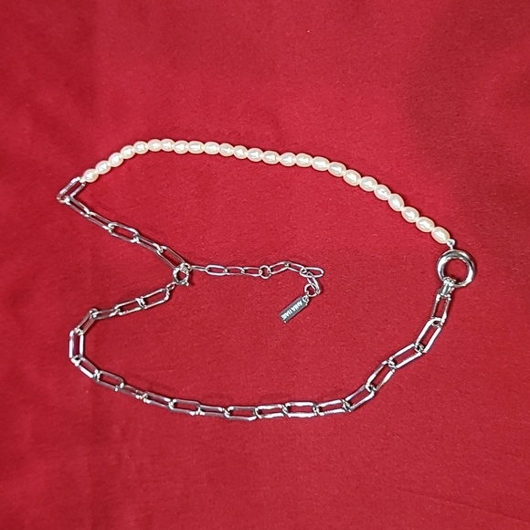 Ania Haie | Jewelry | Ania Haie Silver Pearl Chunky Link Chain Necklace New | Poshmark